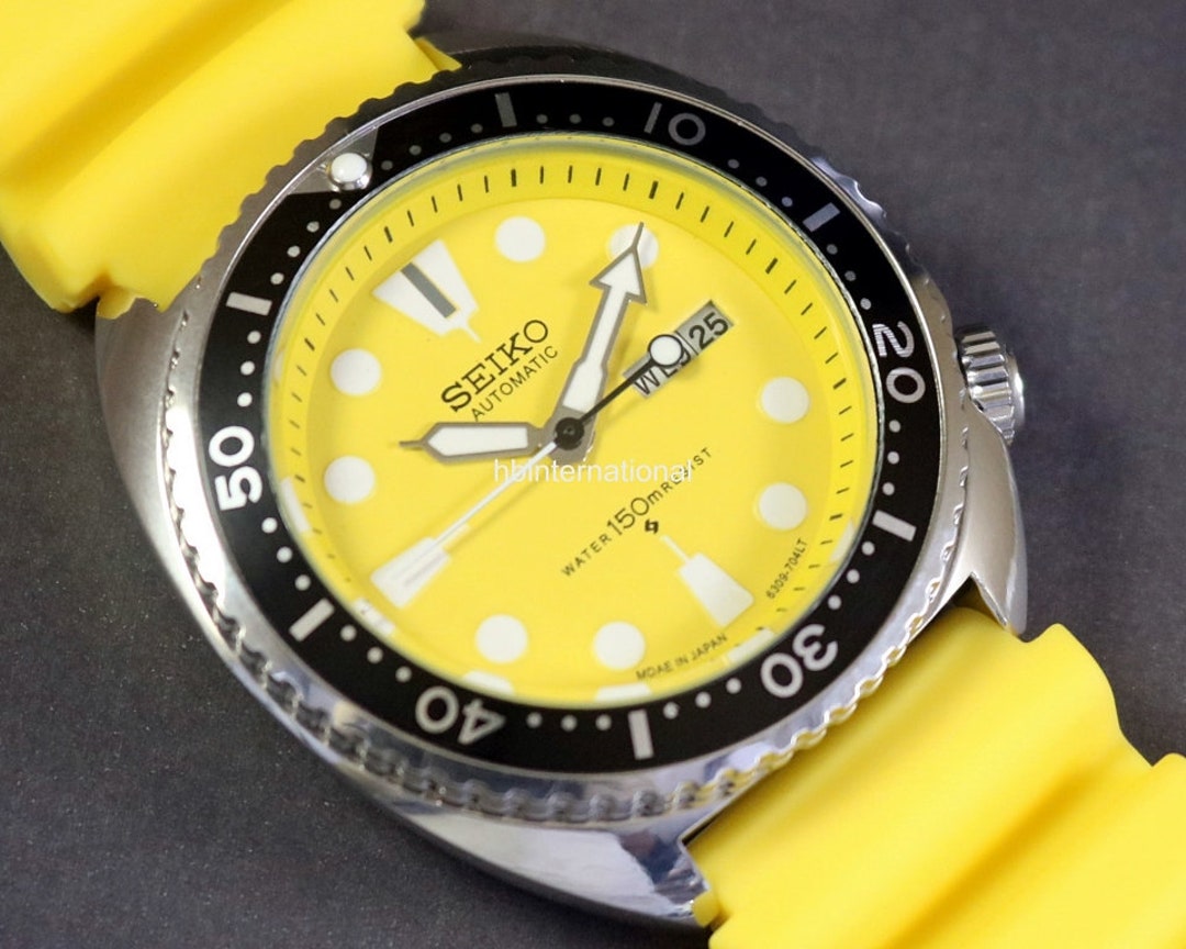 Seiko Sport Diver Custom MOD Automatic Mens Wrist Watch Yellow - Etsy