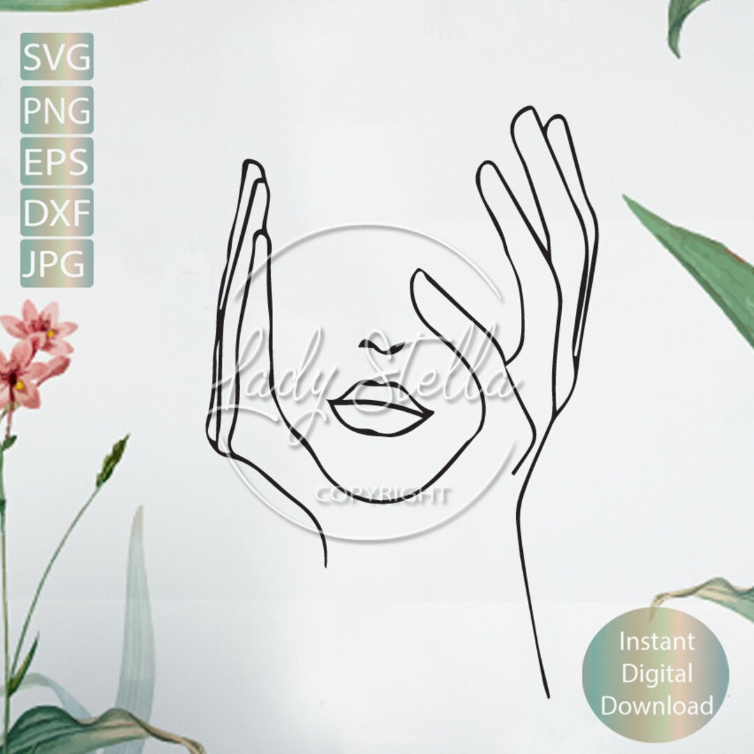 Woman Face Svg Png Eps Dxf |line Art Woman Svg Png Eps Dxf |pretty ...