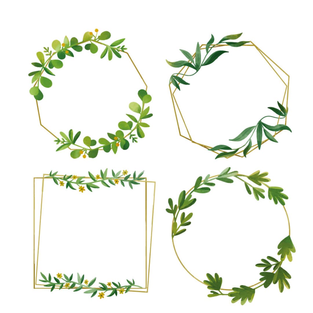 Greenery Border Svg, Png, Eps, Dxf, Jpg, Instant Download - Etsy