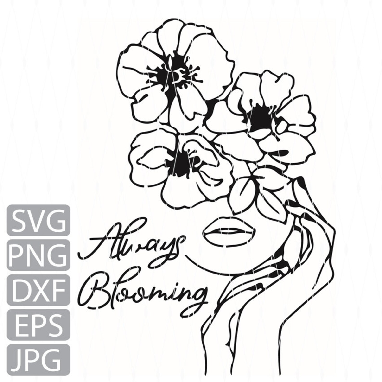 Beauty Woman Face Svg Png Eps Dxf minimalist Woman Svg Png | Etsy