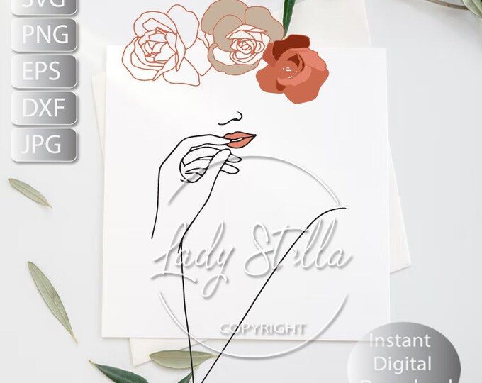 Set of 12 Dainty Floral Svg, Dainty Leaf Svg, Minimalist Flower Svg ...