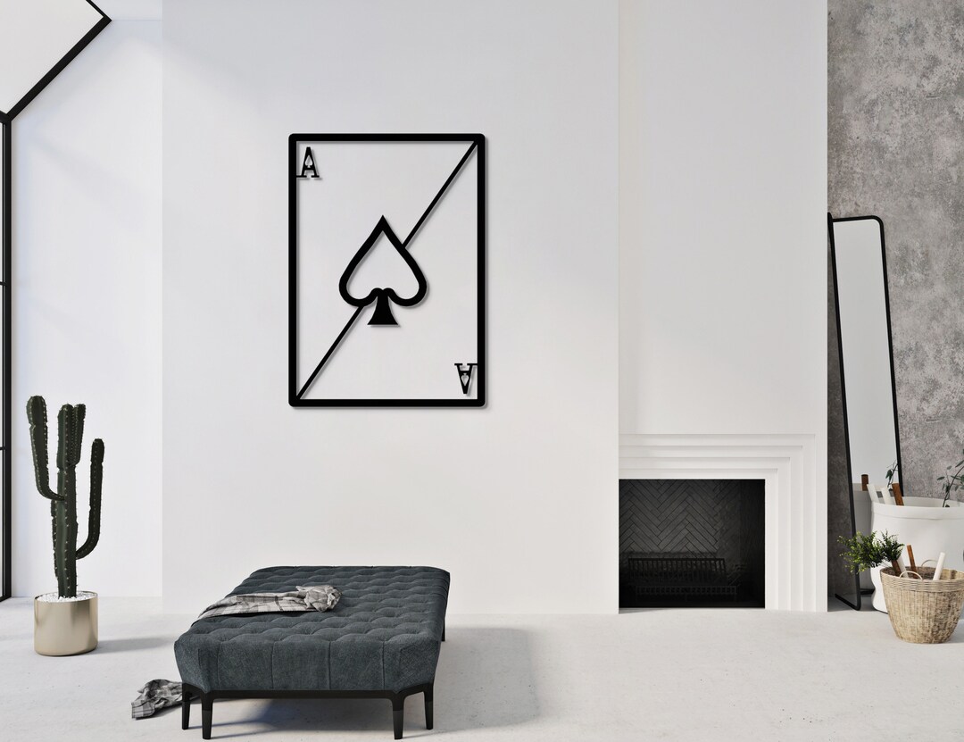 Metal Ace of Spades Wall Art, Metal Art, Metal Wall Art Ace of Spade ...
