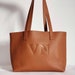 Leather Tote Bag, Personalized Leather Bag With Initials, Handbag for ...