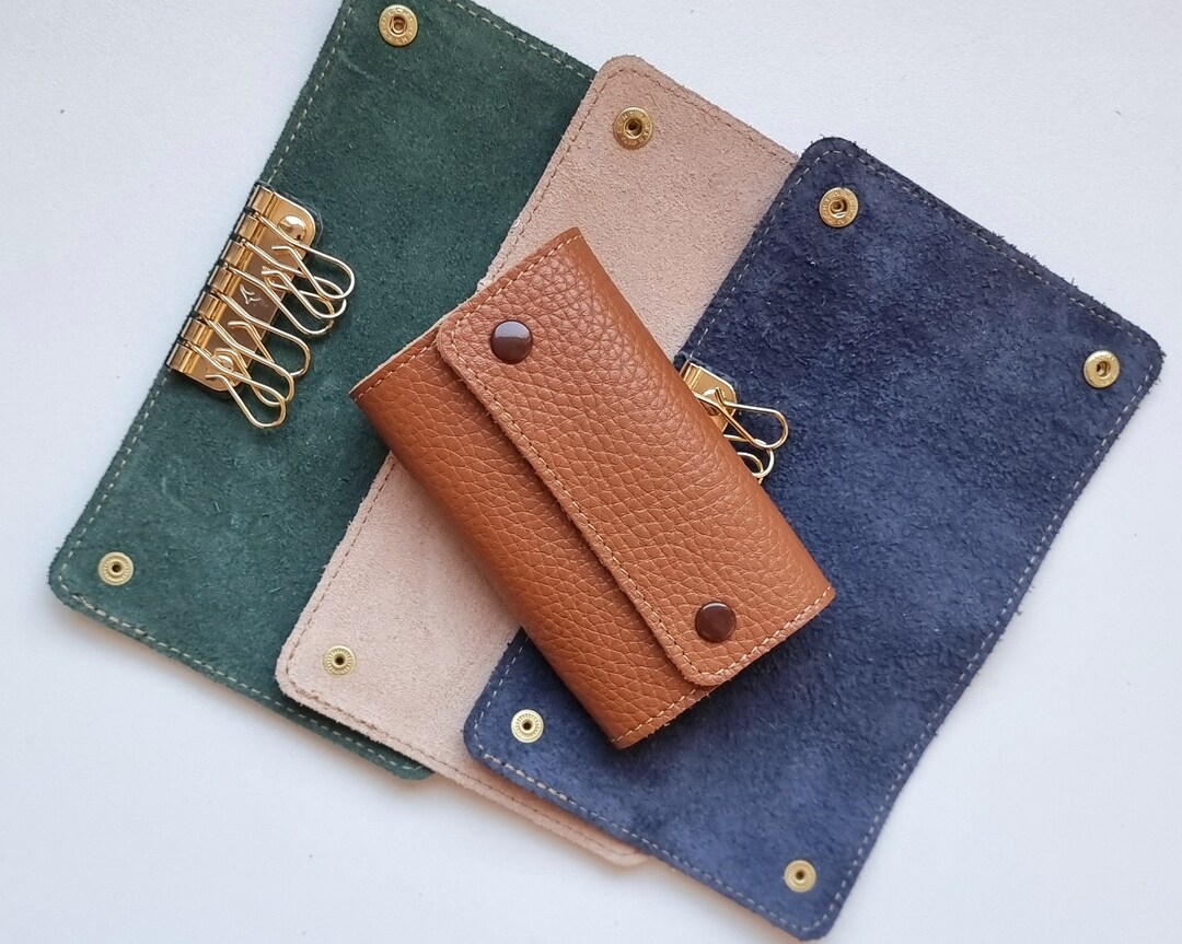 Customized Leather Key Holder, Cute Key Case for Her, Personalized Key ...