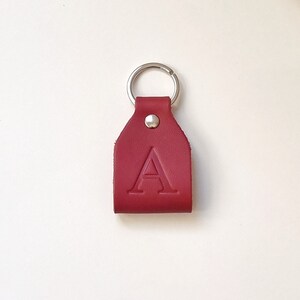 Monogram Keychain, Personalized Leather Keyring, Initial Keychain as a ...