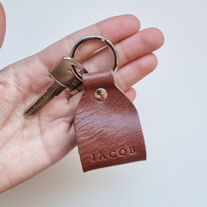 Custom Leather Key Ring for Men Genuine Leather Key Fob With - Etsy