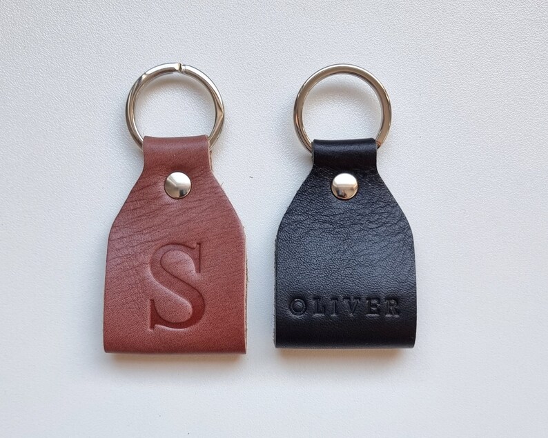 Custom Leather Key Ring for Men Genuine Leather Key Fob With - Etsy