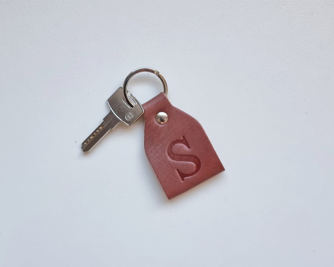 Custom Leather Key Ring for Men Genuine Leather Key Fob With | Etsy