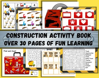 Construction Busy Book Printable - Etsy