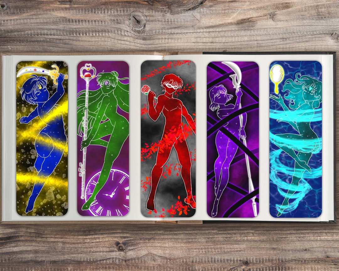 Outer Guardians Anime Bookmark Set, Customized Bookmark, Handmade ...