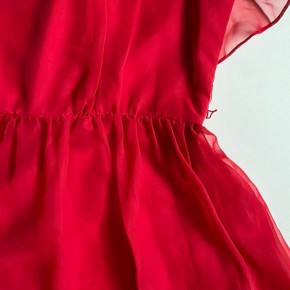 Vintage Red Formal Gown - Etsy