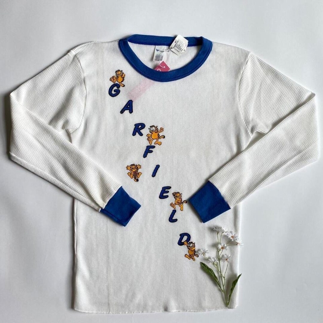 Vintage Waffle Knit Garfield Shirt - Etsy