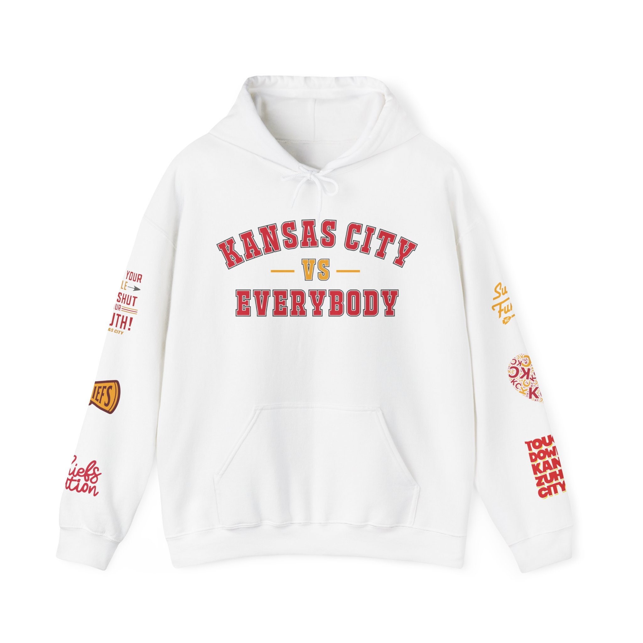 Kansas City Vs Everybody Black Hoodie | Kansas City Football Crewneck ...