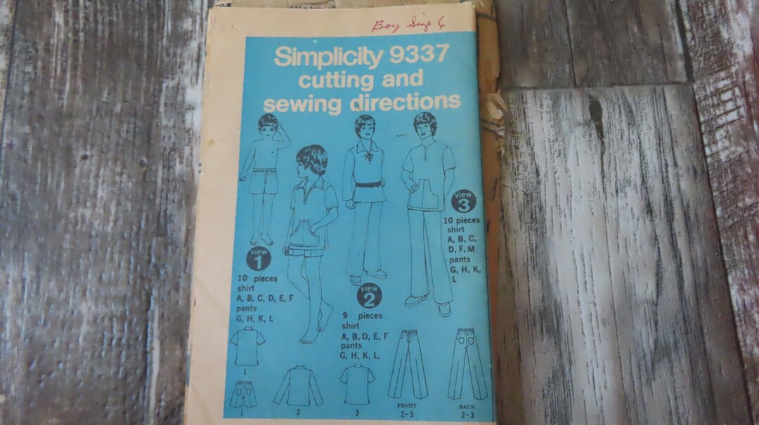 Vintage Simplicity Pattern 9337 - Etsy