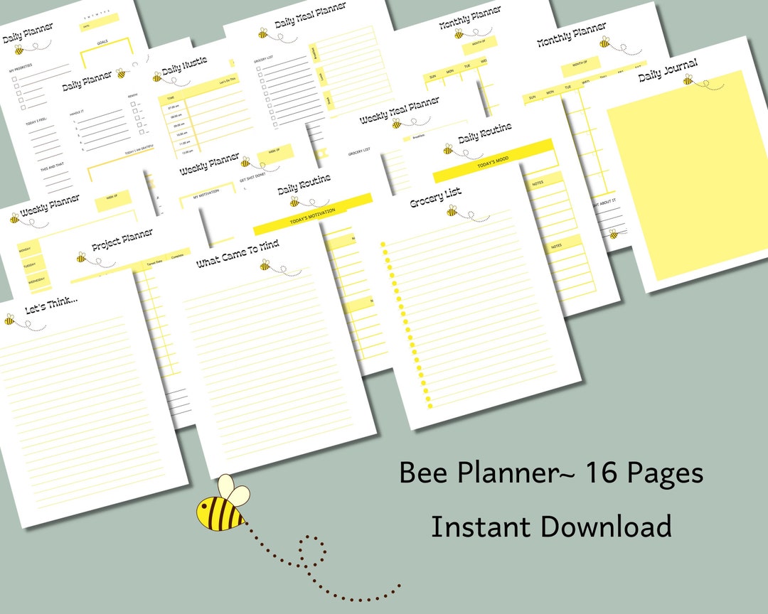 Busy Bee Planner, ADHD Planner, Work From Home, Work Planner, Project ...