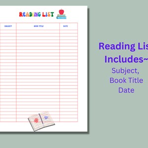 Kids Reading Log: Printable Book Tracker & Reading List (PDF Download ...