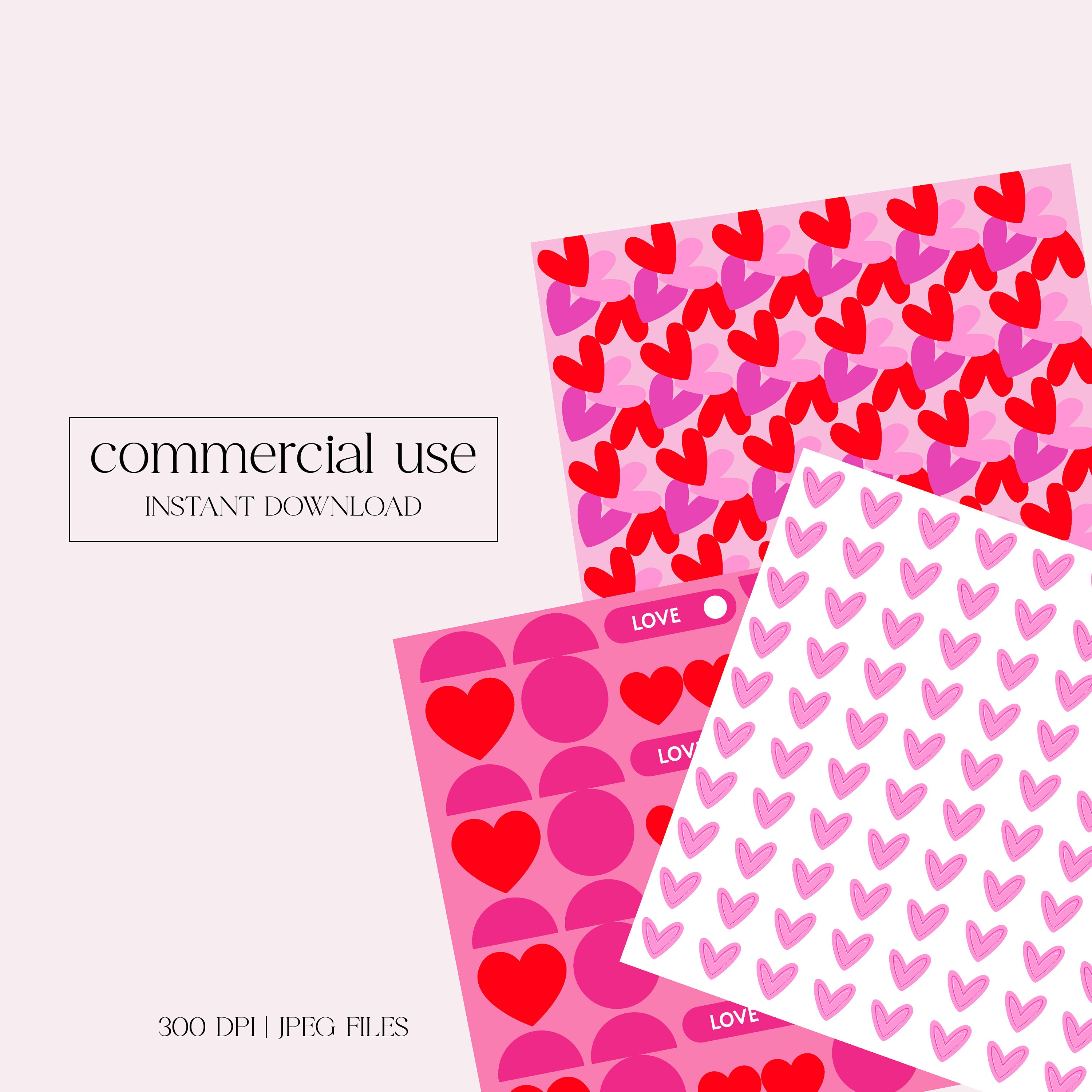 Valentine's Day Digital Papers. Valentine's Day. Instant Download ...