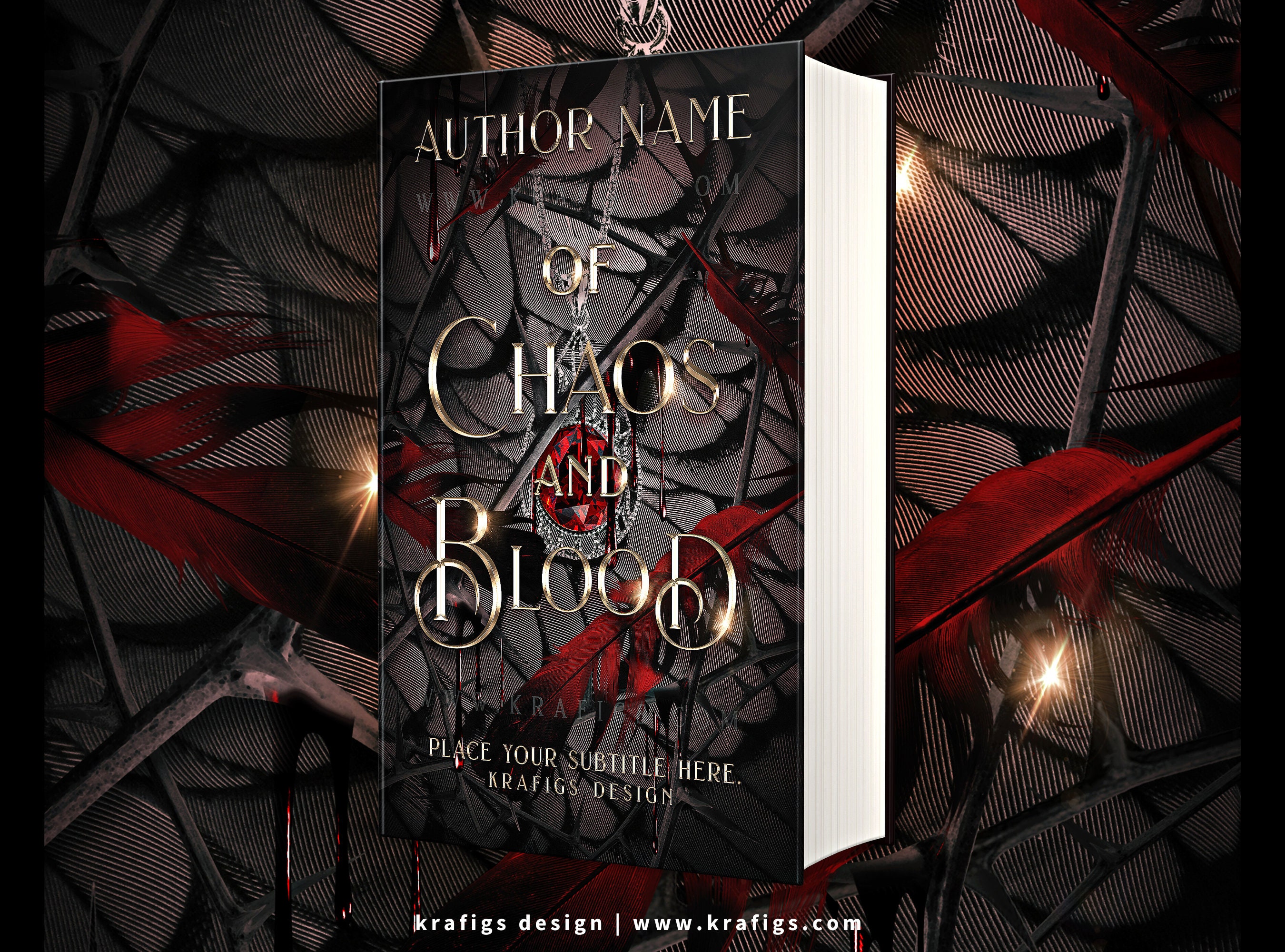 Pre Made Book Cover Dark Fantasy Romance Book Paranoramal Romance