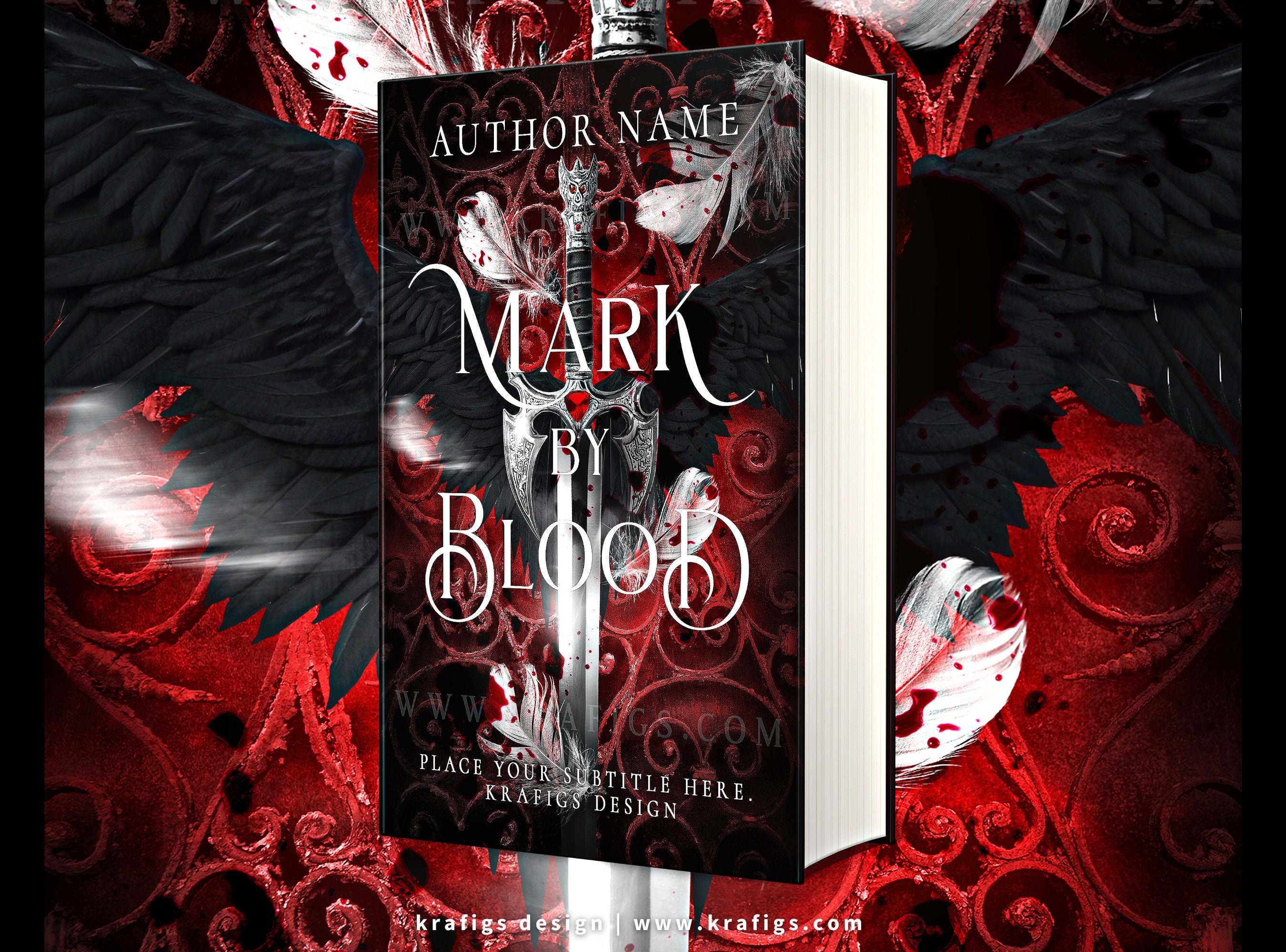 Premade Book Cover Dark Fantasy Romance Book Dark Fae Romance Book