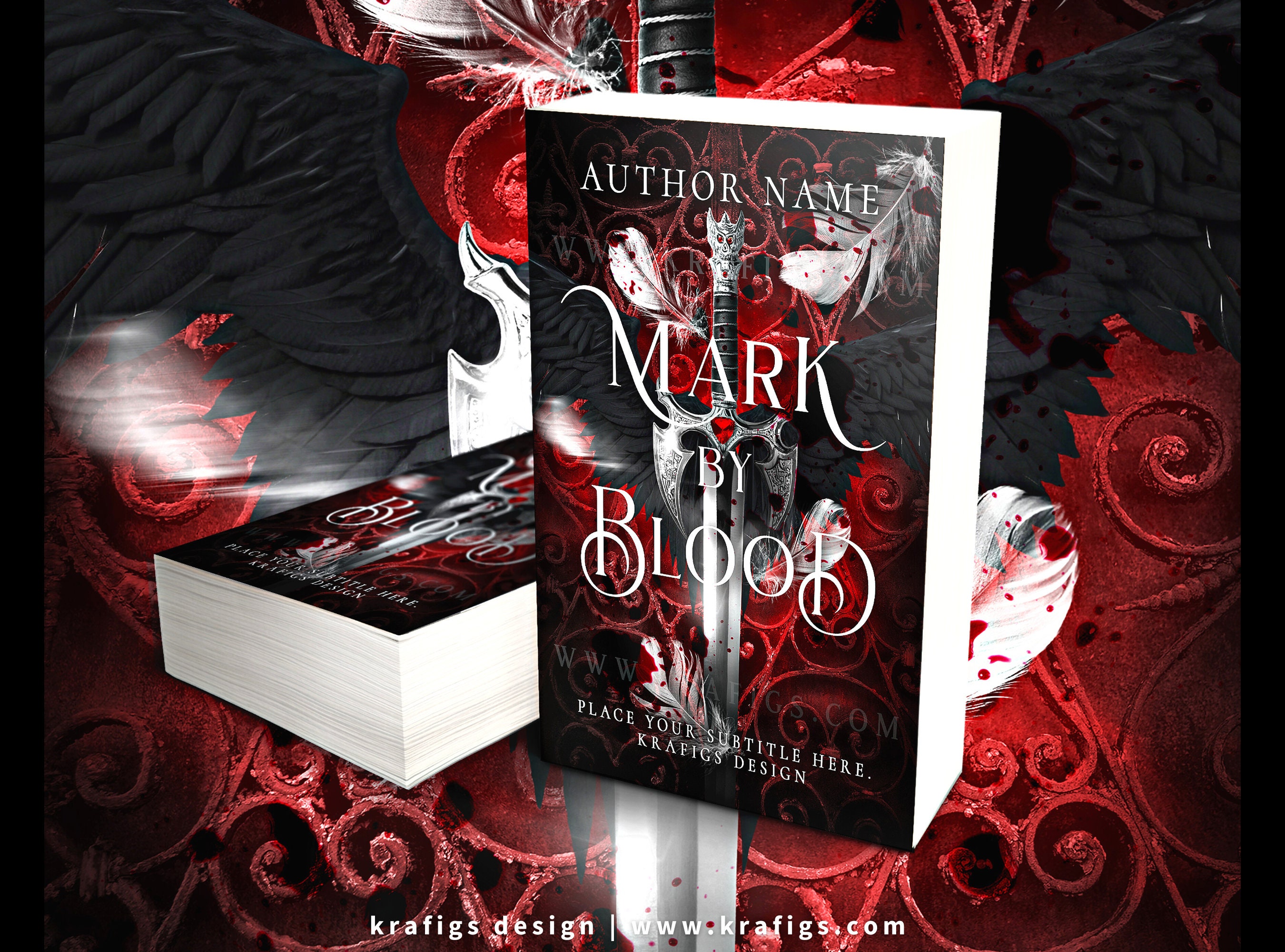 Premade Book Cover Dark Fantasy Romance Book Dark Fae Romance Book