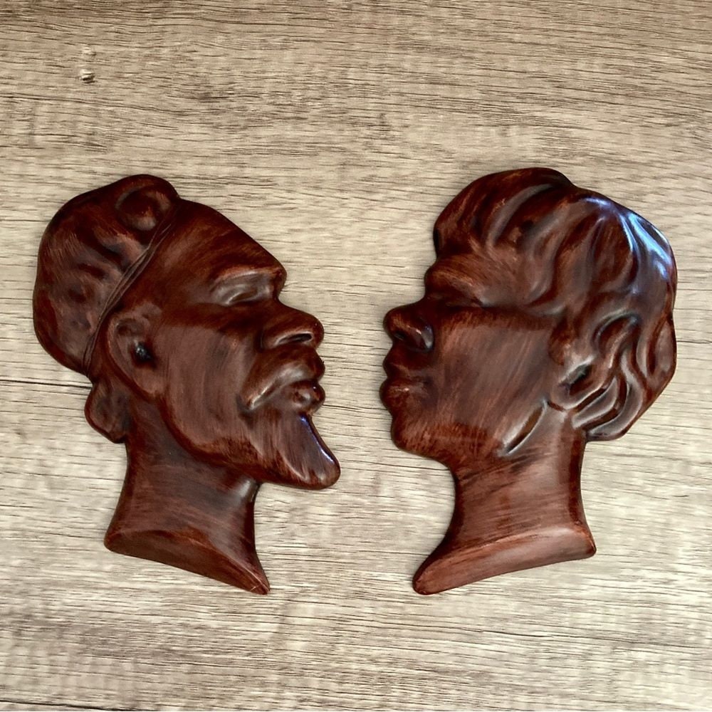 Aboriginal Art Pottery Wall Plaques Australian Red Stone Sculptures MCM ...