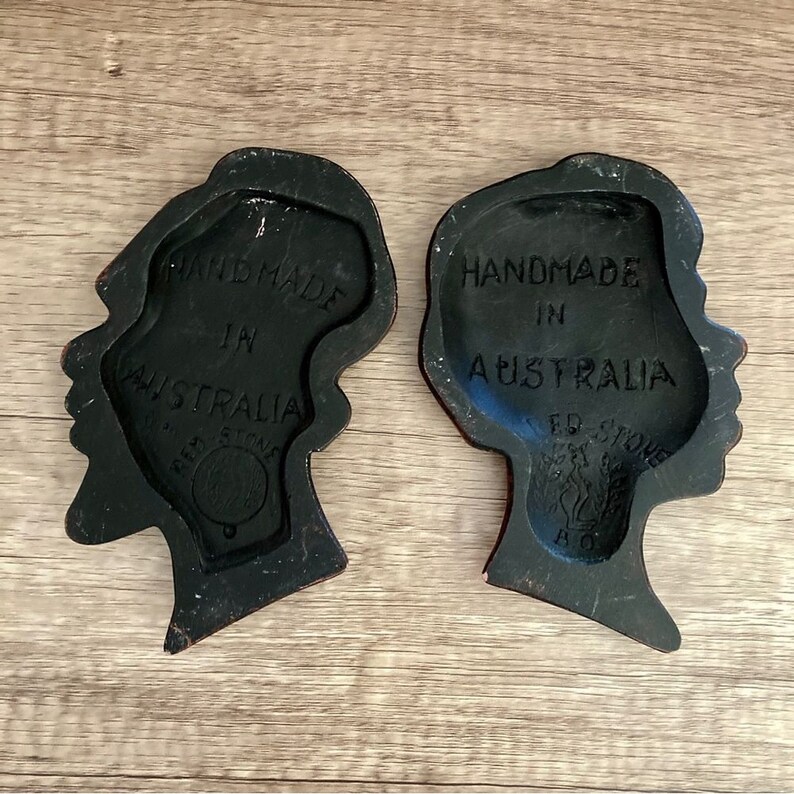 Aboriginal Art Pottery Wall Plaques Australian Red Stone Sculptures MCM ...