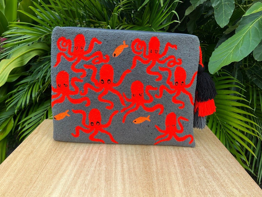 Octopus Computer Cover, Handmade Tablet or Computer Cover, Animal ...