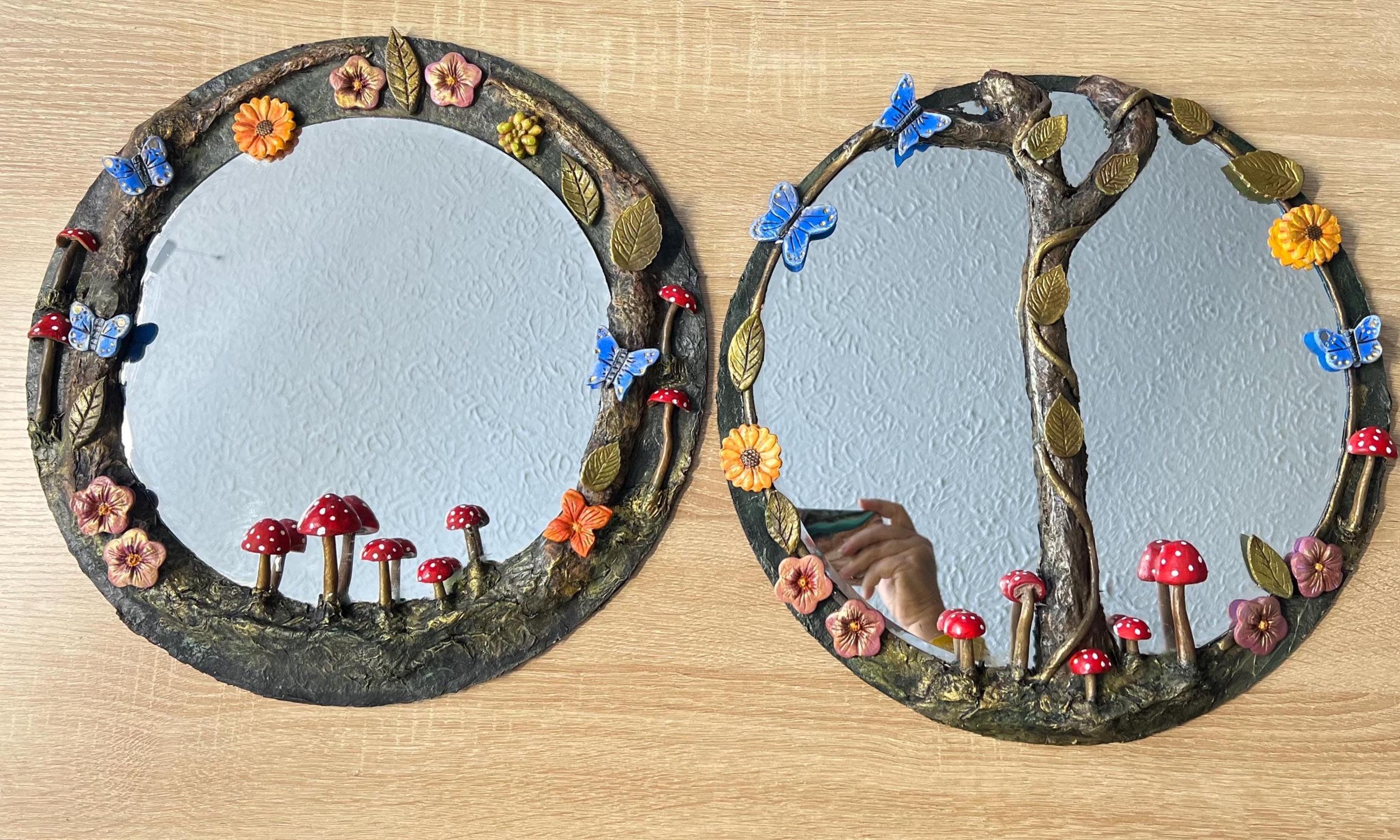 Handmade Cottagecore Clay Mushroom Mirror: Woodland Decor Mirror - Etsy