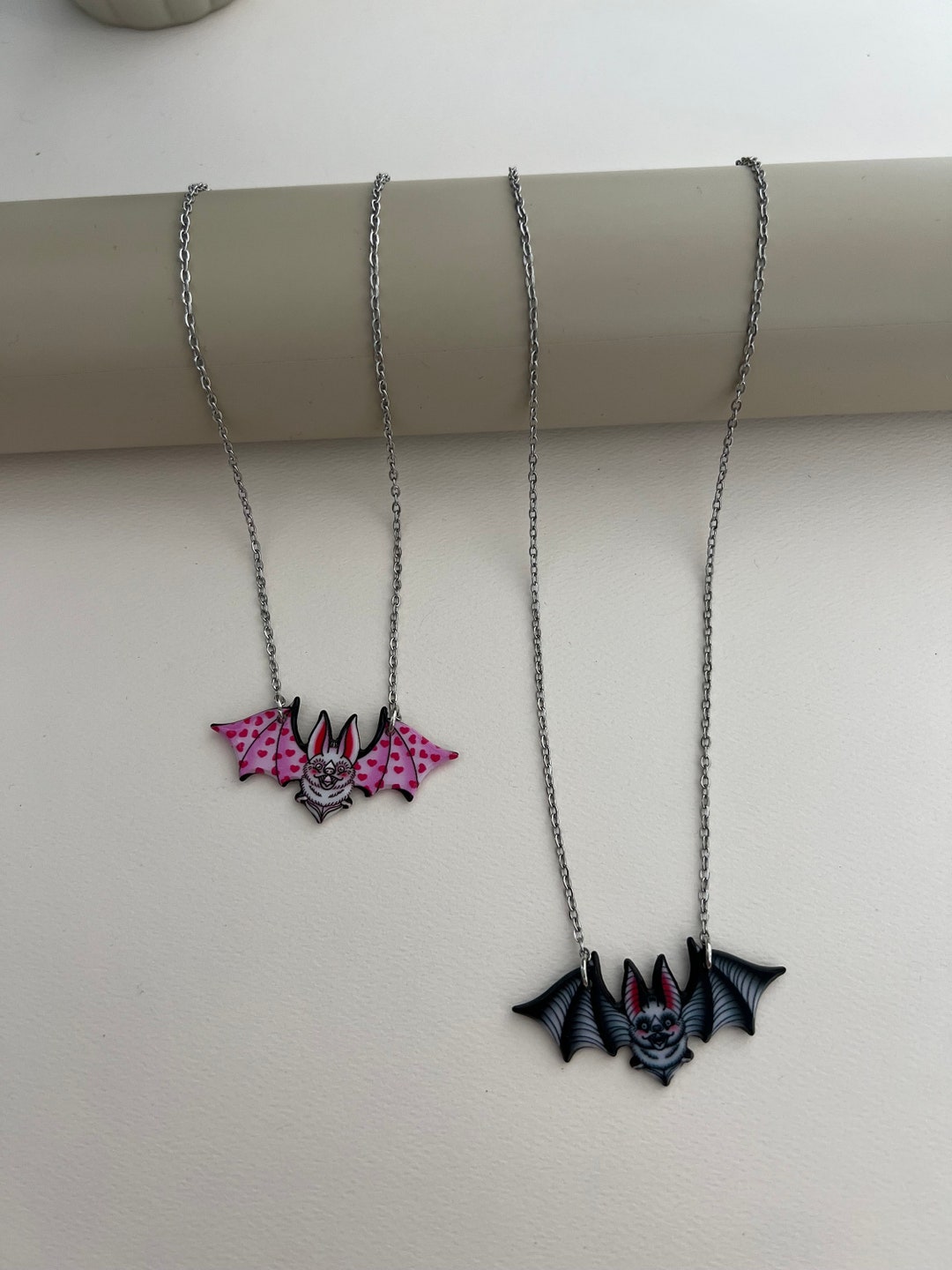 Pastel Goth Vampire Bat Necklace, Cute Gothic Kawaii Bat Necklace, Emo ...