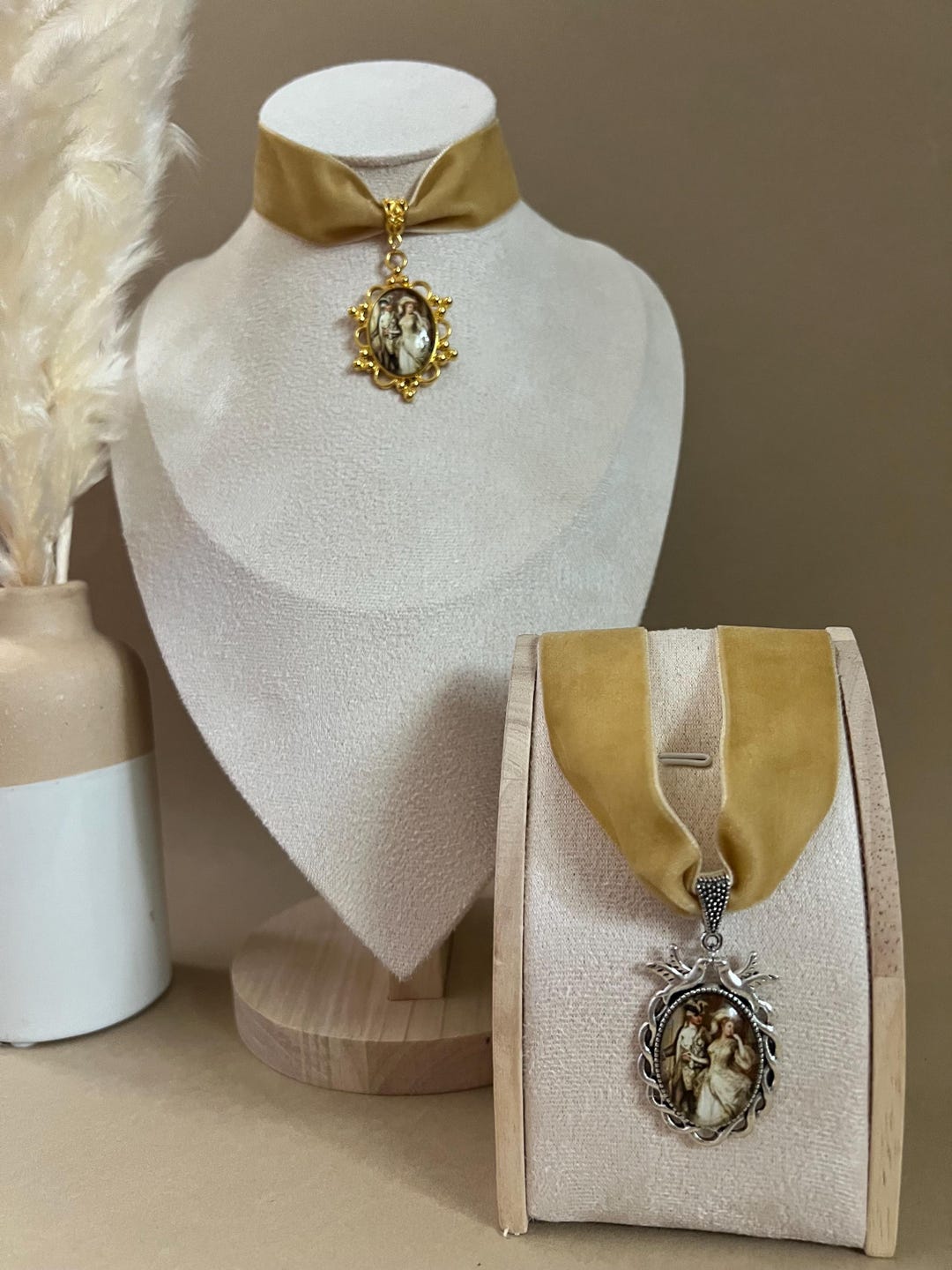 Regency Velvet Choker: Victorian Glam Statement Necklace - Etsy
