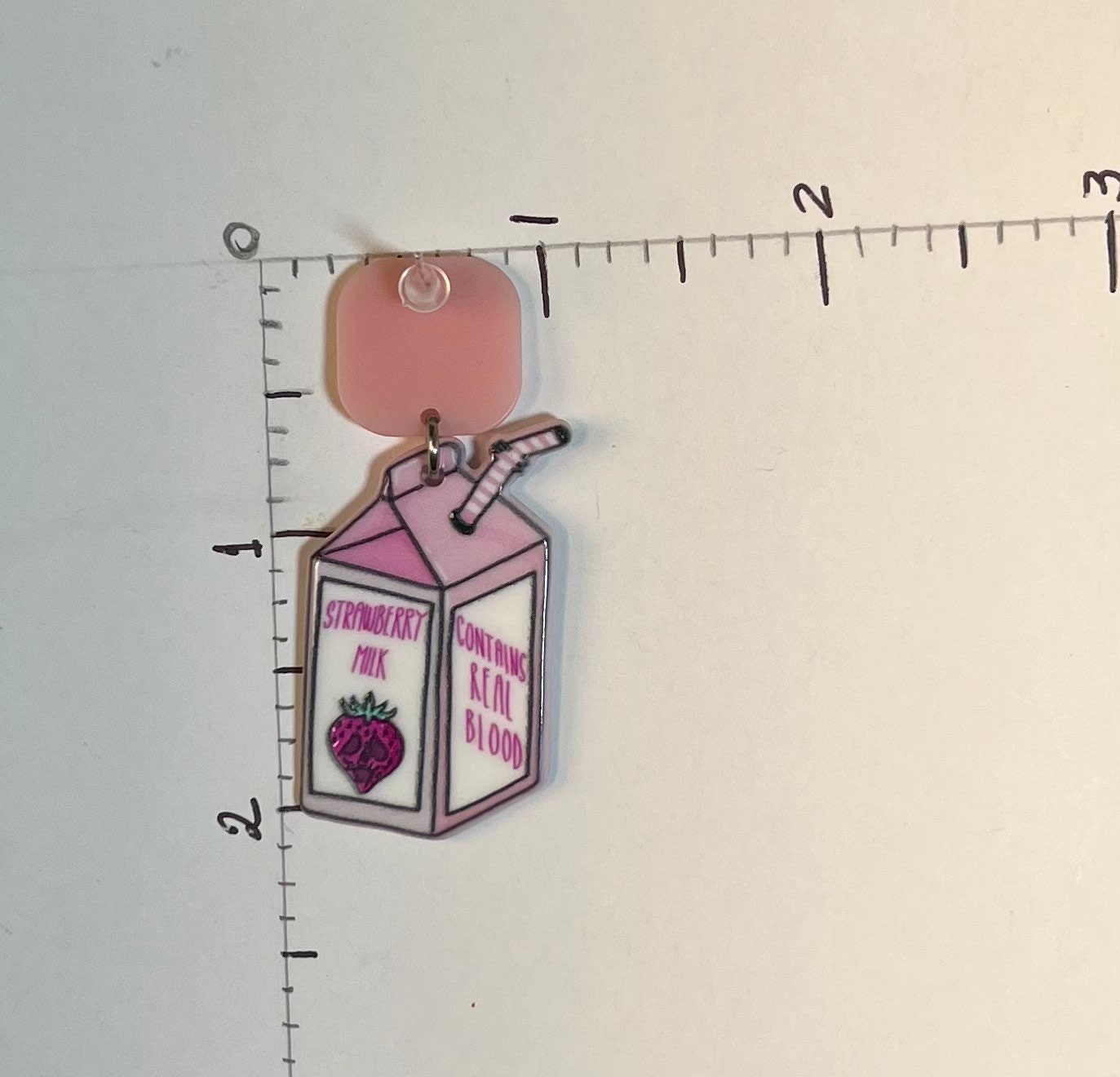 Pastel Goth Acrylic Milk Carton Image Pendant Earrings, Whimsigoth Pink ...