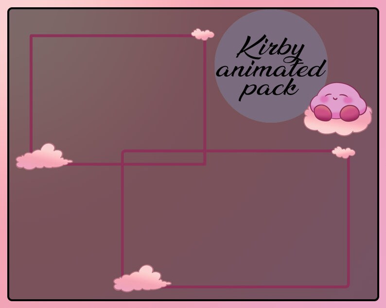 Kirby Animated Twitch Overlay Pack (digital Download) - Etsy