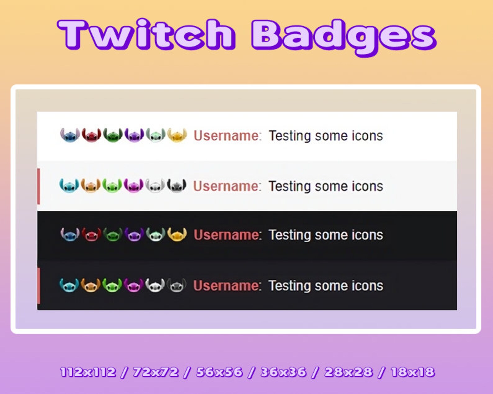 Cute Stitch Overlay | Twitch Overlay | Stitch Badge | Static Pack - Etsy