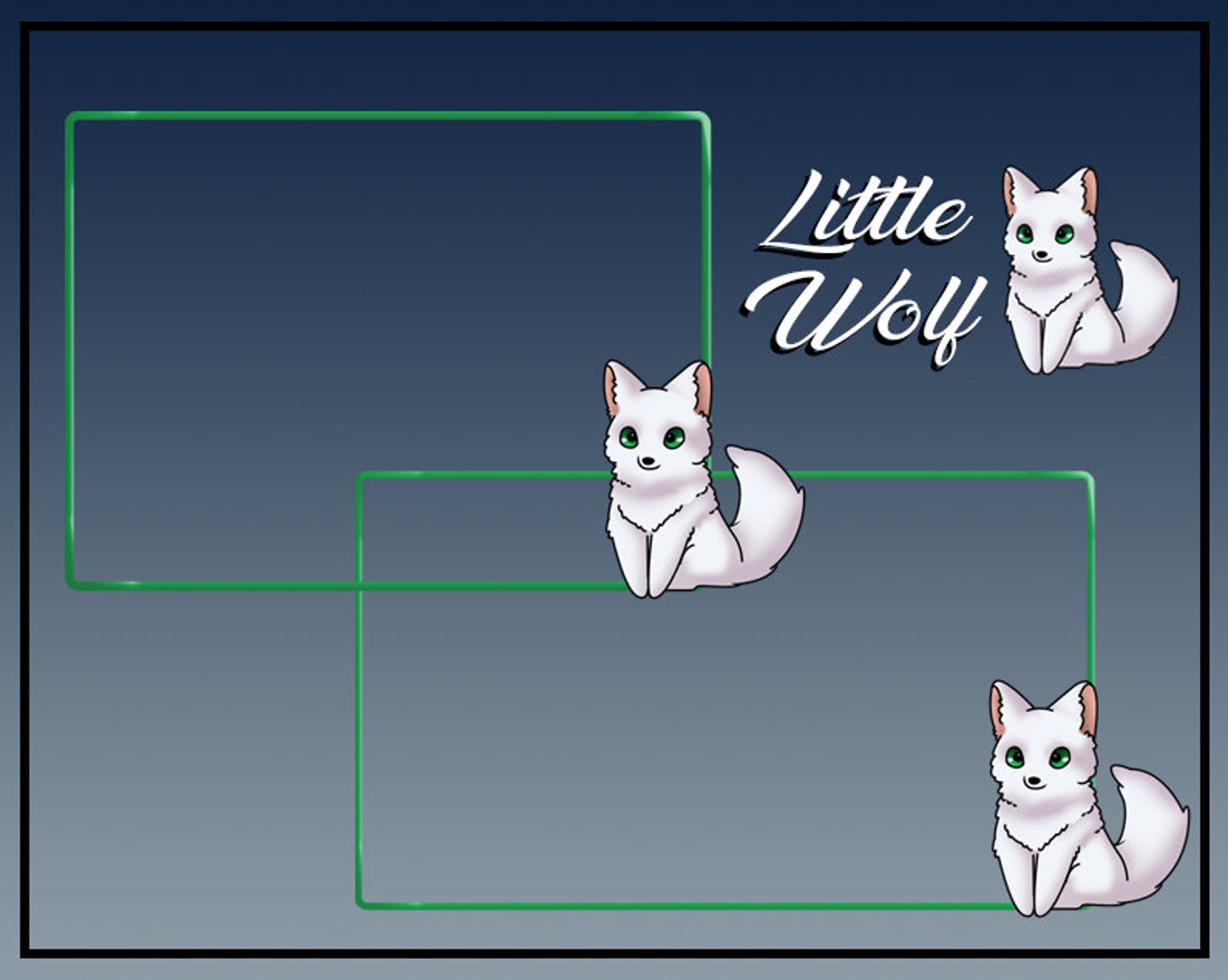 Twitch Overlay / Twitch Wolf Overlay / Little Wolf - Etsy