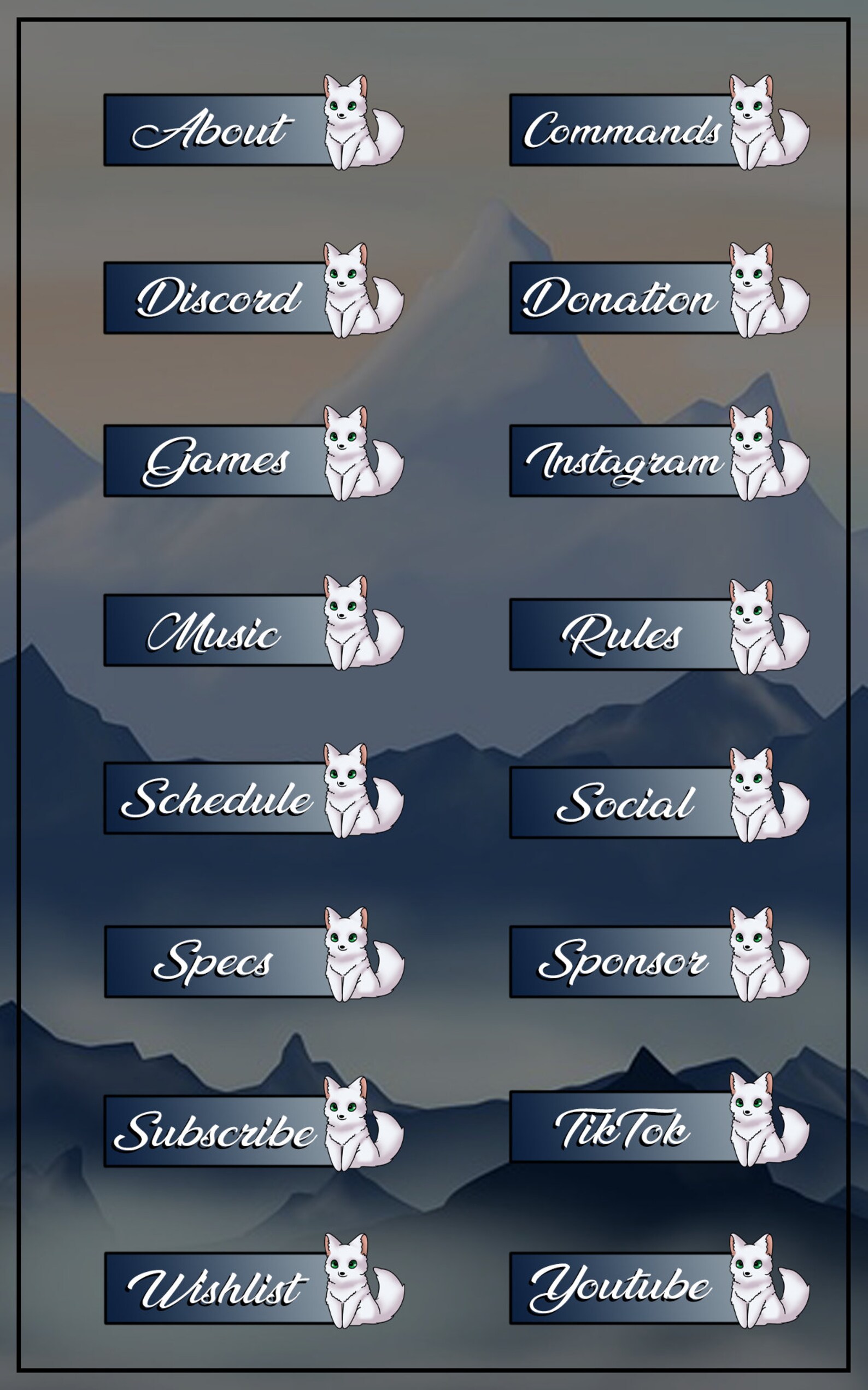 Süßes Twitch Overlay / Twitch Wolf Overlay / Kleiner Wolf - Etsy.de