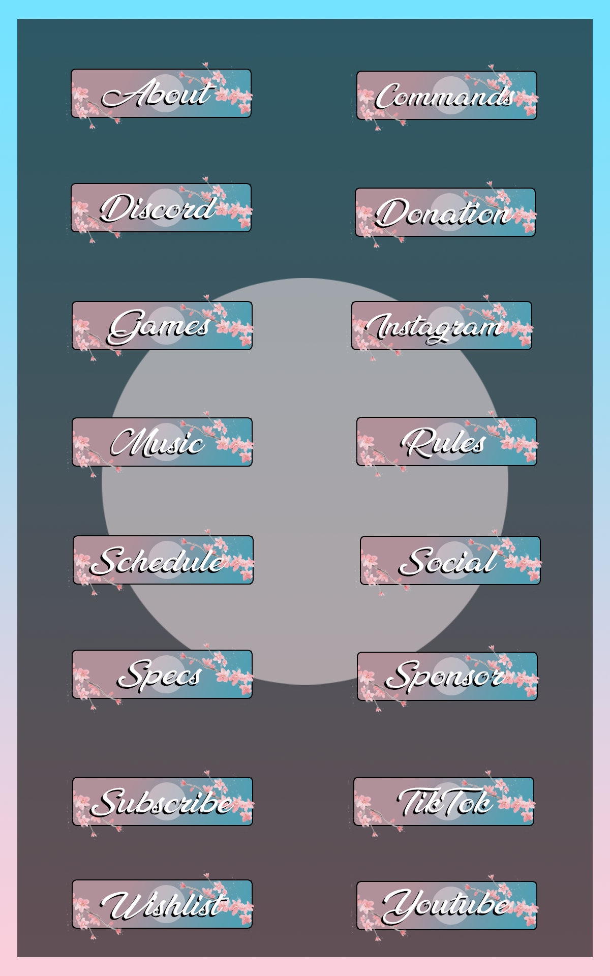 Cute Sakura Overlay | Sakura Animated Overlay | Pink Overlay | Twitch ...