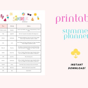 Summer Schedule, Summer Bucket List, Summer Checklist, Kids Chore Chart ...