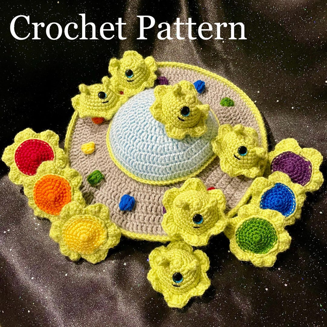 UFO & Alien Memory Matching Game - Crochet Pattern - Etsy