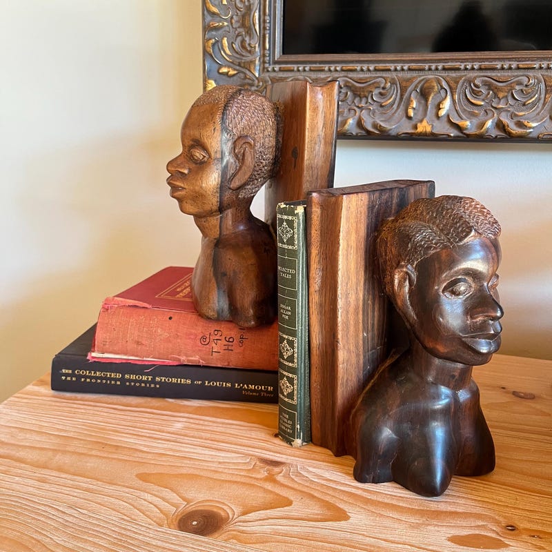 African Bookends - Etsy