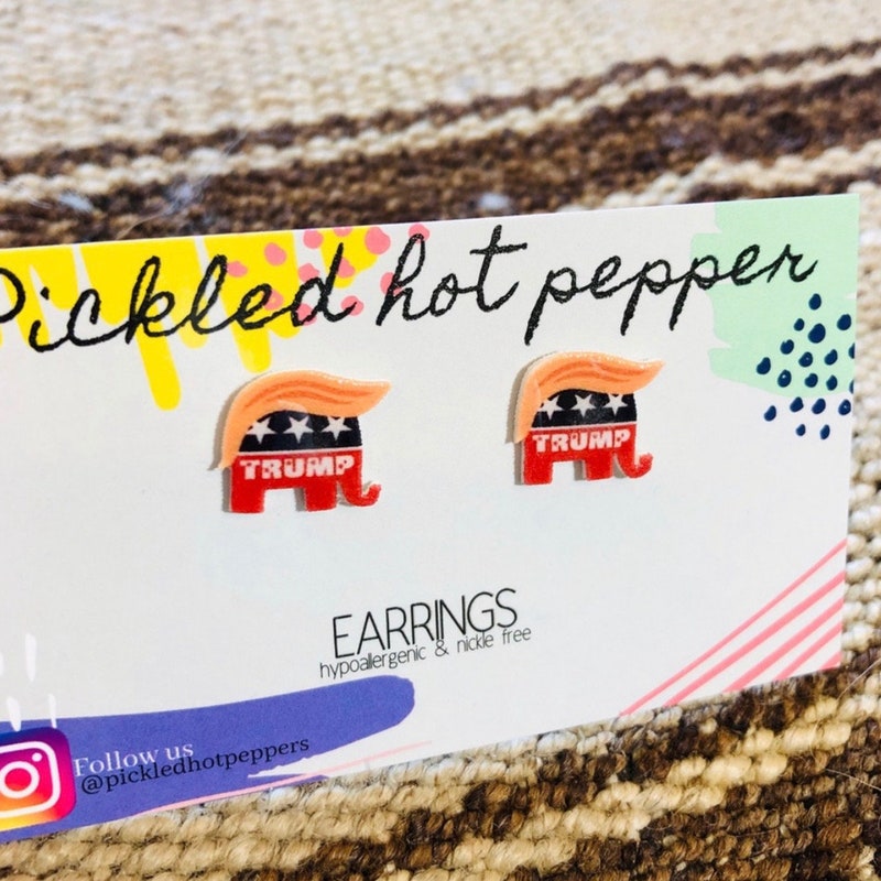 Trump 2024 Earring - Etsy