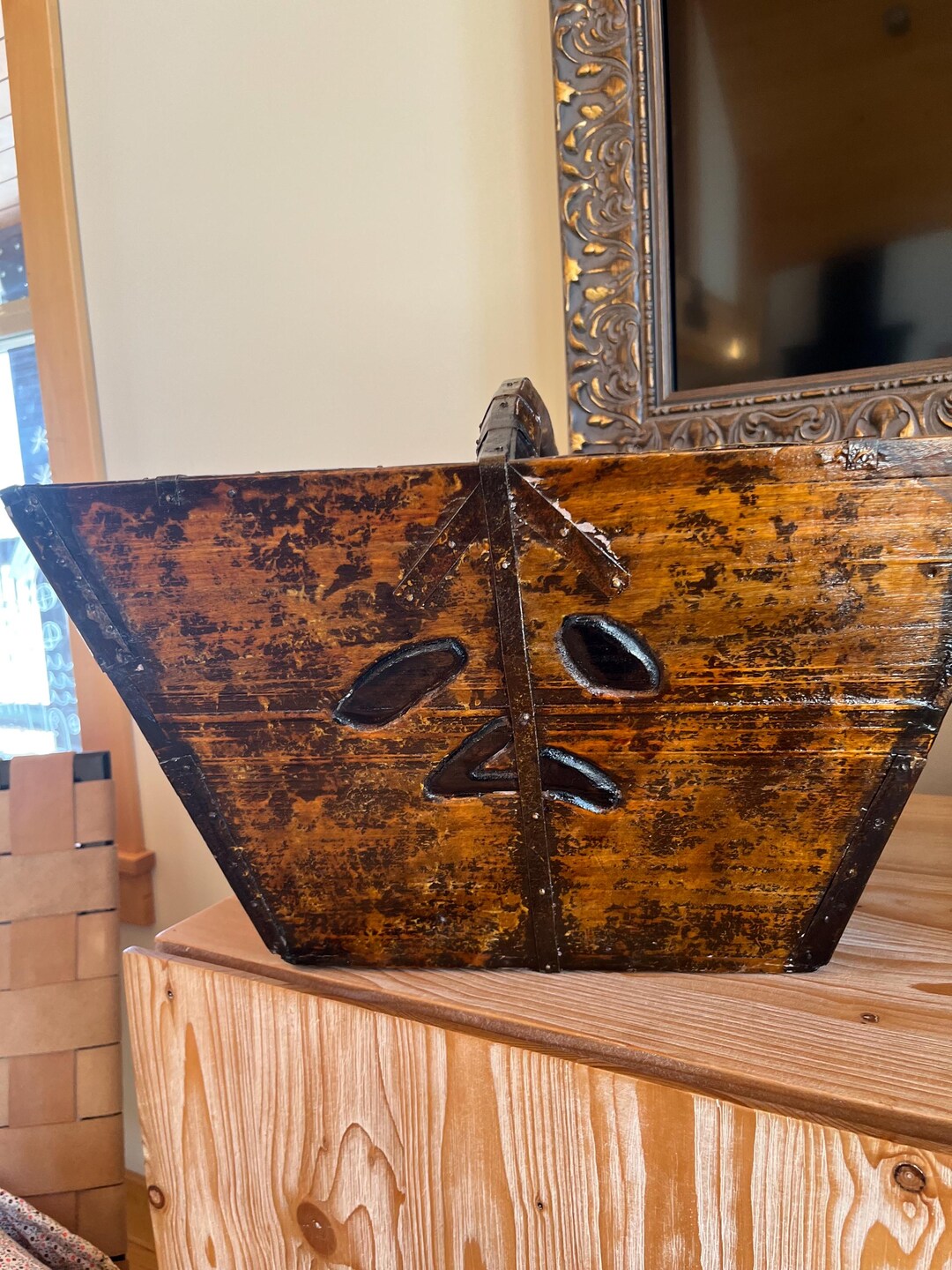 Antique Chinese Rice Grain Basket: 19th Century Harvest Scoop - Etsy