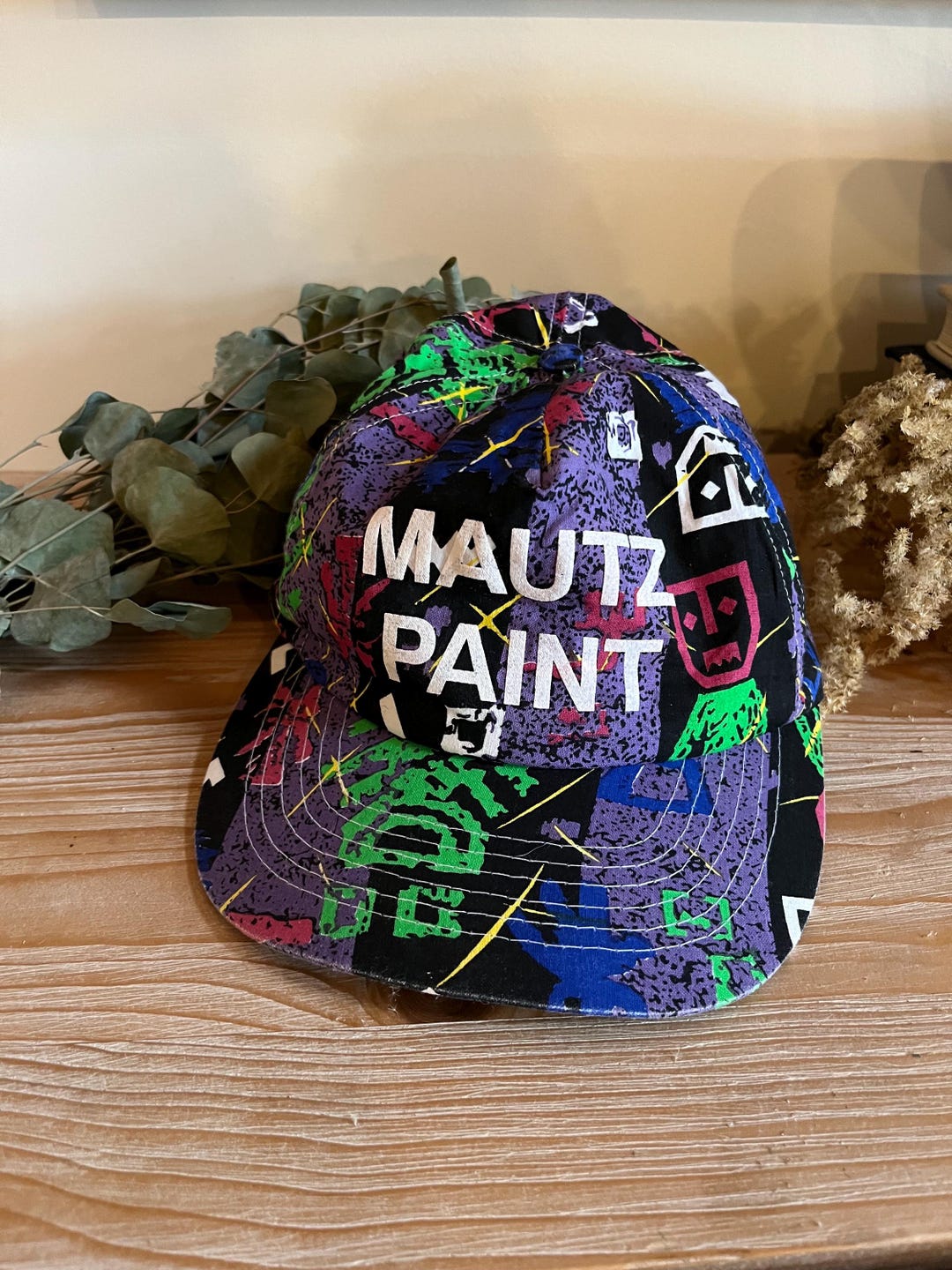 Vintage 80s Ball Cap - Hat - Mautz Paint - Colorful - Etsy