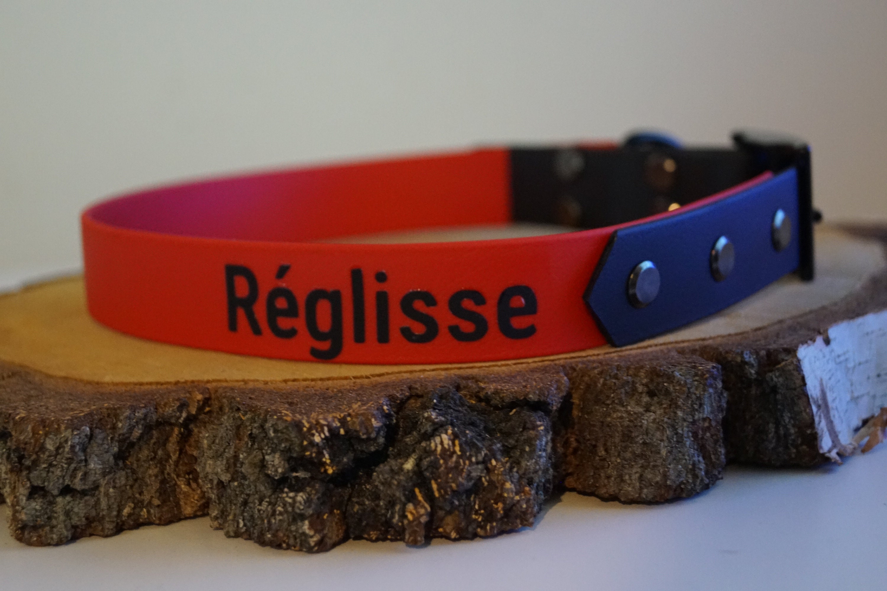 Collier chien biothane bicolore imperméable - Etsy France