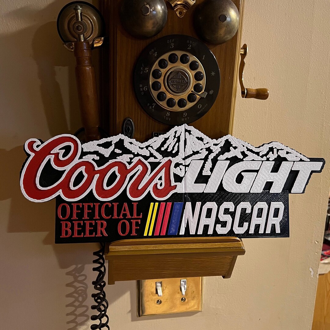 3d Printed Coors Light Nascar Sign Etsy