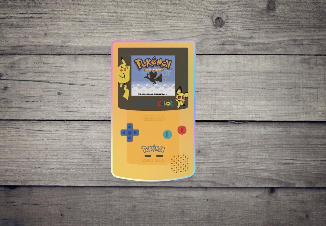 Pokemon Game Boy Color Holographic Sticker - Etsy