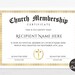 Church Membership Certificate Template, Editable Certificate of ...
