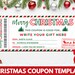 Christmas Coupon Template, Editable Christmas Gift Certificate ...