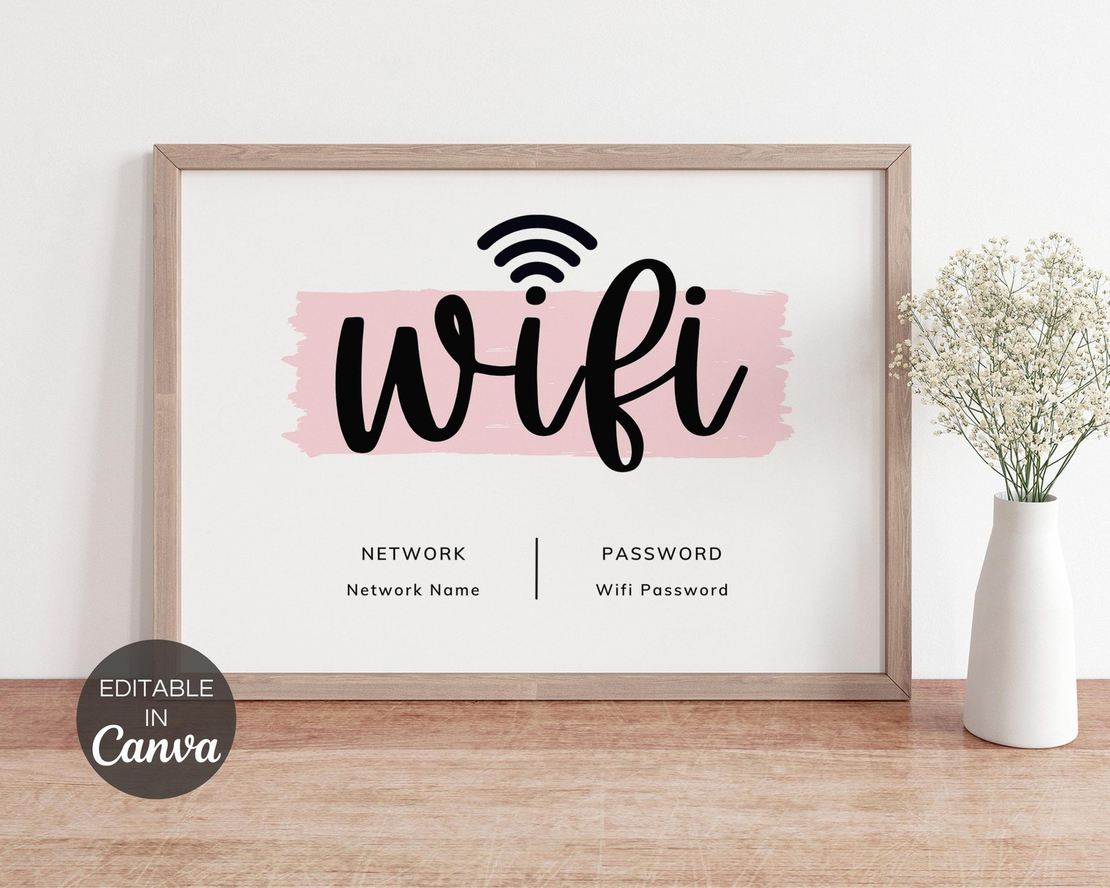 Wifi Password Template Editable Wifi Password Sign Printable - Etsy