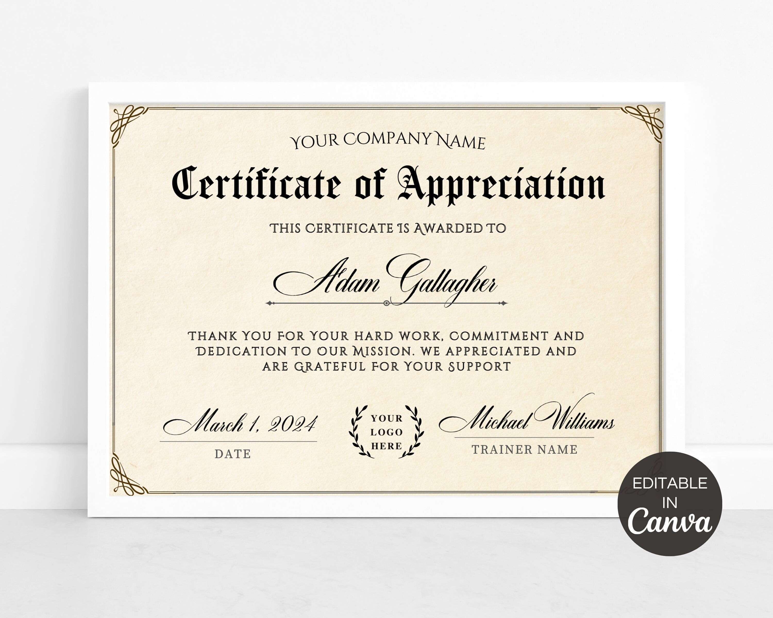 Certificate Of Excellence Template Word
