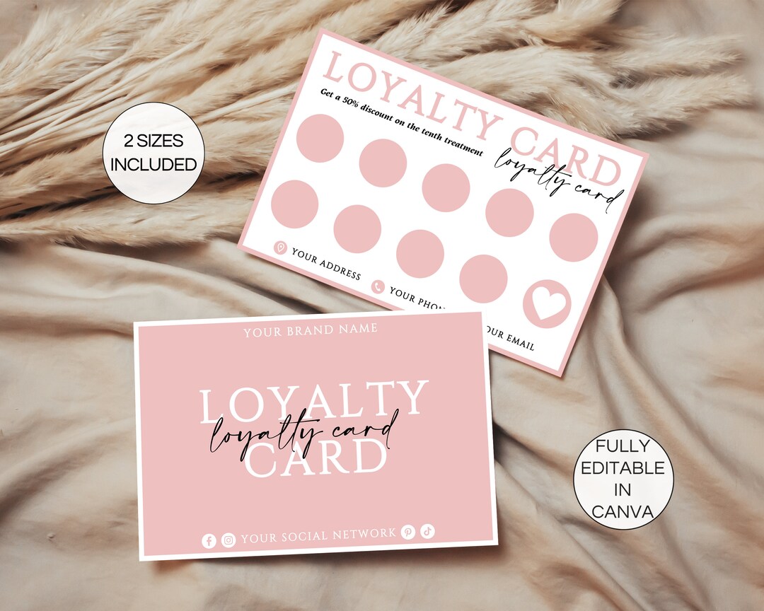 Custom Loyalty Card, Editable Client Loyalty Cards, Esthetician Beauty ...
